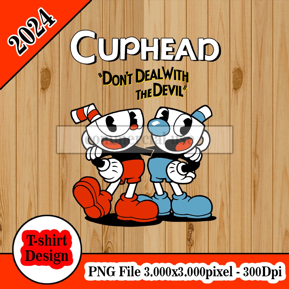 Cuphead tshirt design PNG higt quality 300dpi digital file i | Inspire ...