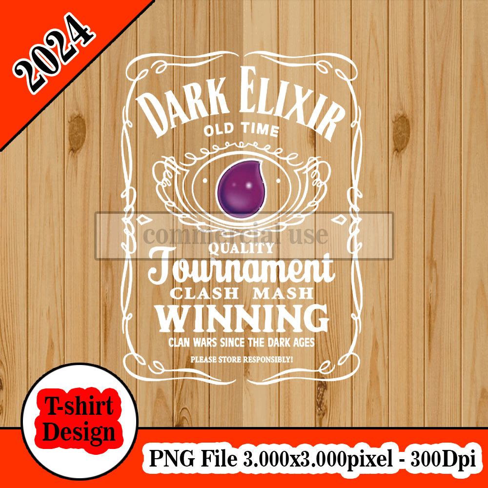 Dark Elixir Clash of clans's tshirt design PNG higt quality | Inspire ...