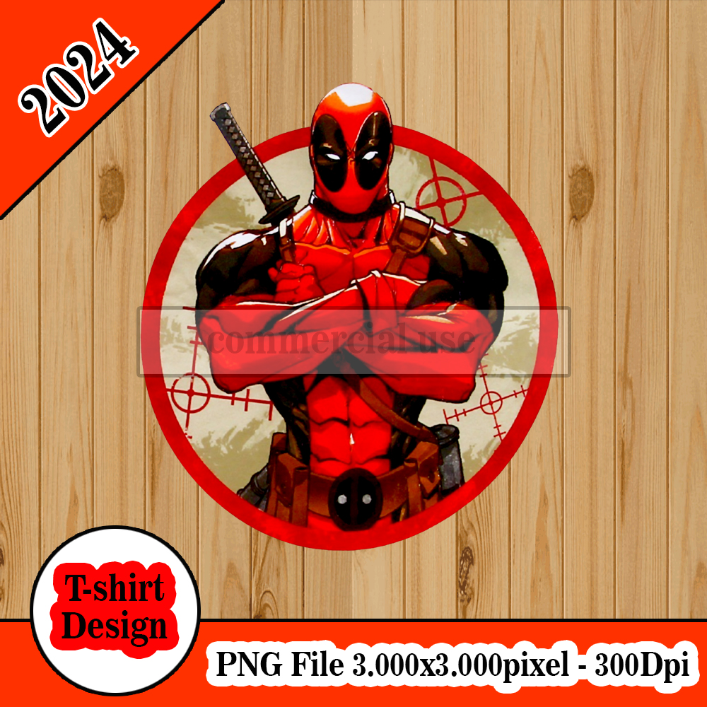 Deadpool Bullseye tshirt design PNG higt quality 300dpi digi | Inspire ...