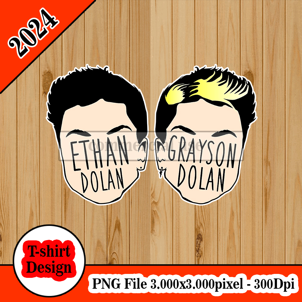 Dolan Twins Ethan Dolan and Grayson Dolan tshirt design PNG | Inspire ...