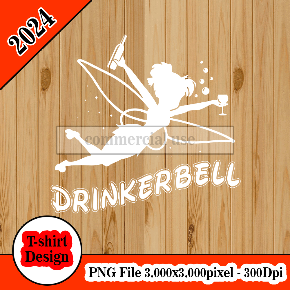 Drinker Bell TinkerBell tshirt design PNG higt quality 300dp | Inspire ...