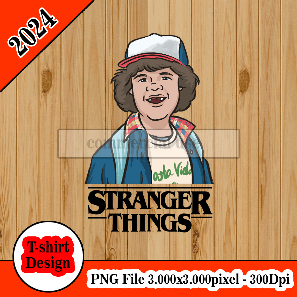 Dustin Stranger Things tshirt design PNG higt quality 300dpi | Inspire ...