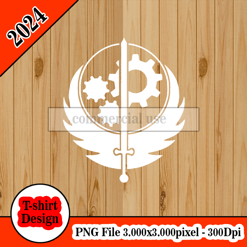 Fallout Brotherhood of steel logo tshirt design PNG higt qua - Inspire ...