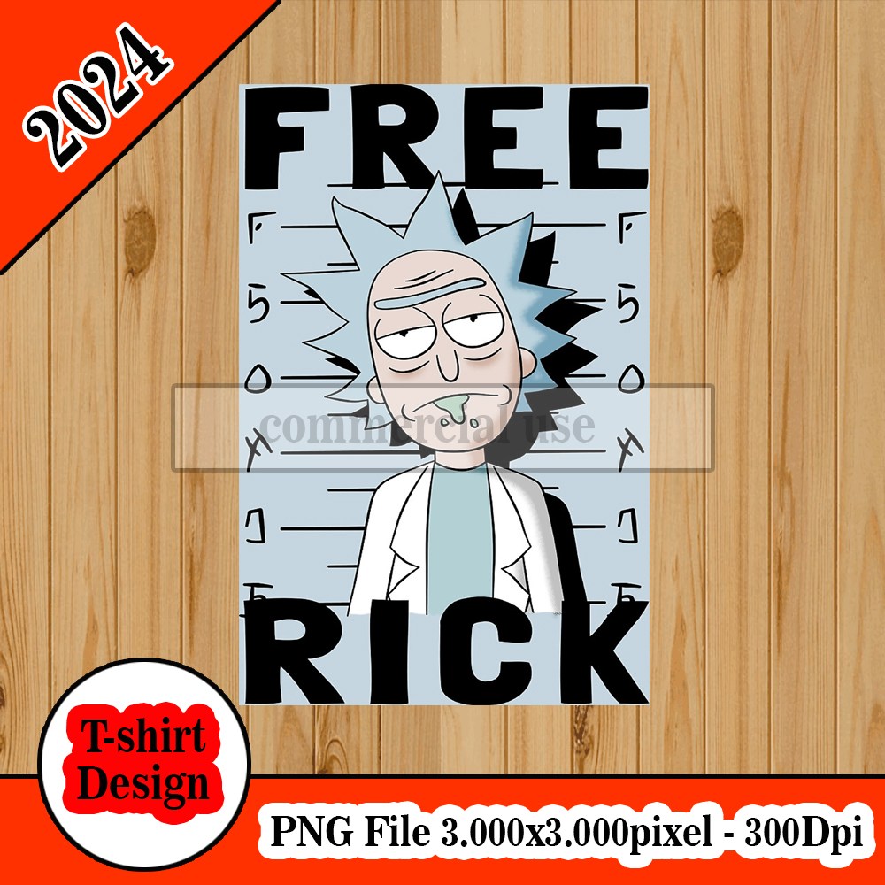 Free Rick tshirt design PNG higt quality 300dpi digital file - Inspire ...