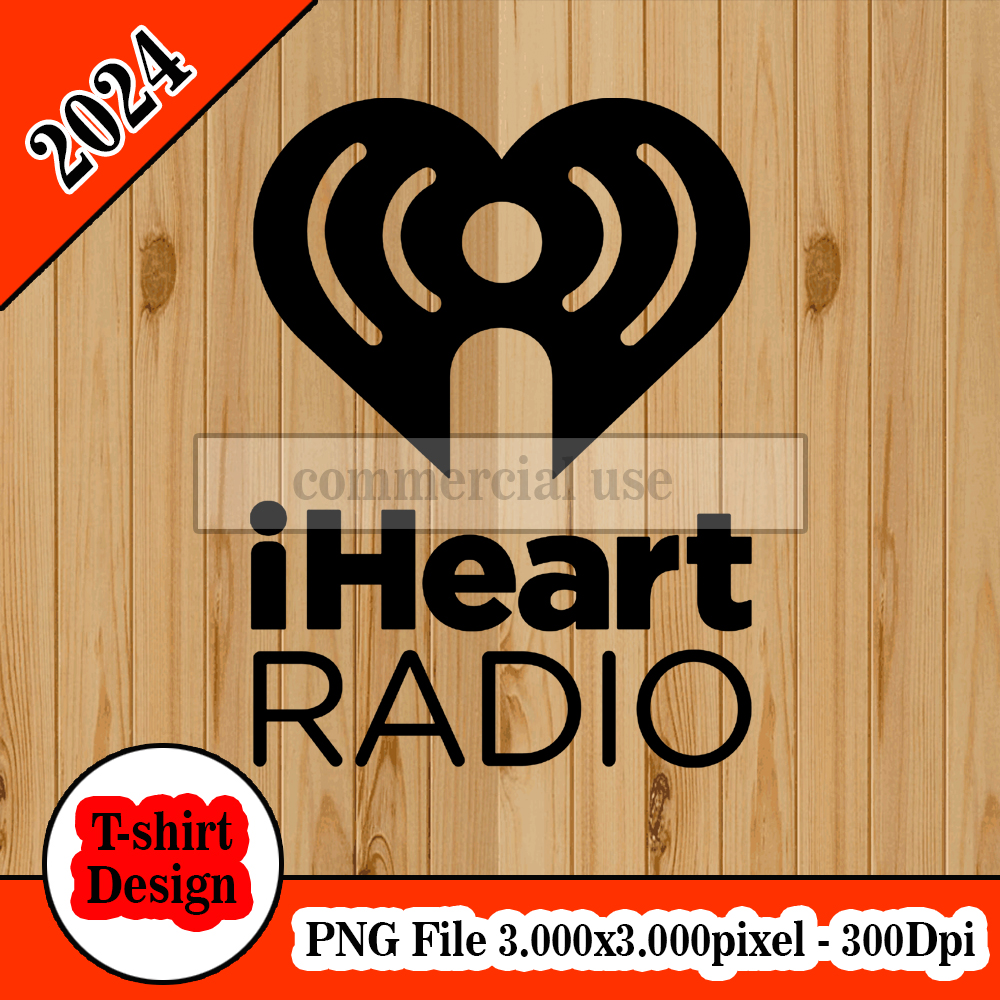I Heart Radio tshirt design PNG higt quality 300dpi digital - Inspire ...