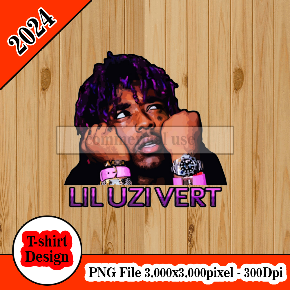 Lil Uzi Vert tshirt design PNG higt quality 300dpi digital - Inspire Uplift