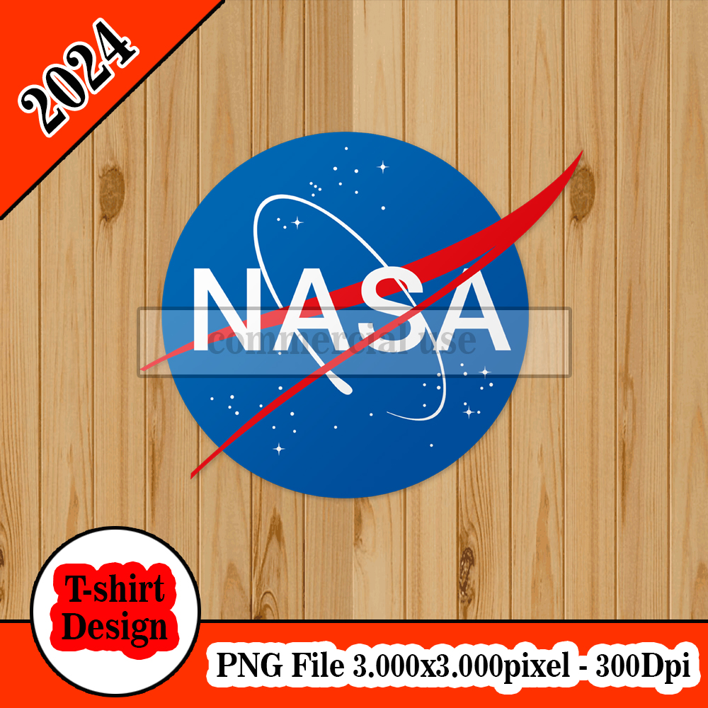 NASA logo tshirt design PNG higt quality 300dpi digital file | Inspire ...