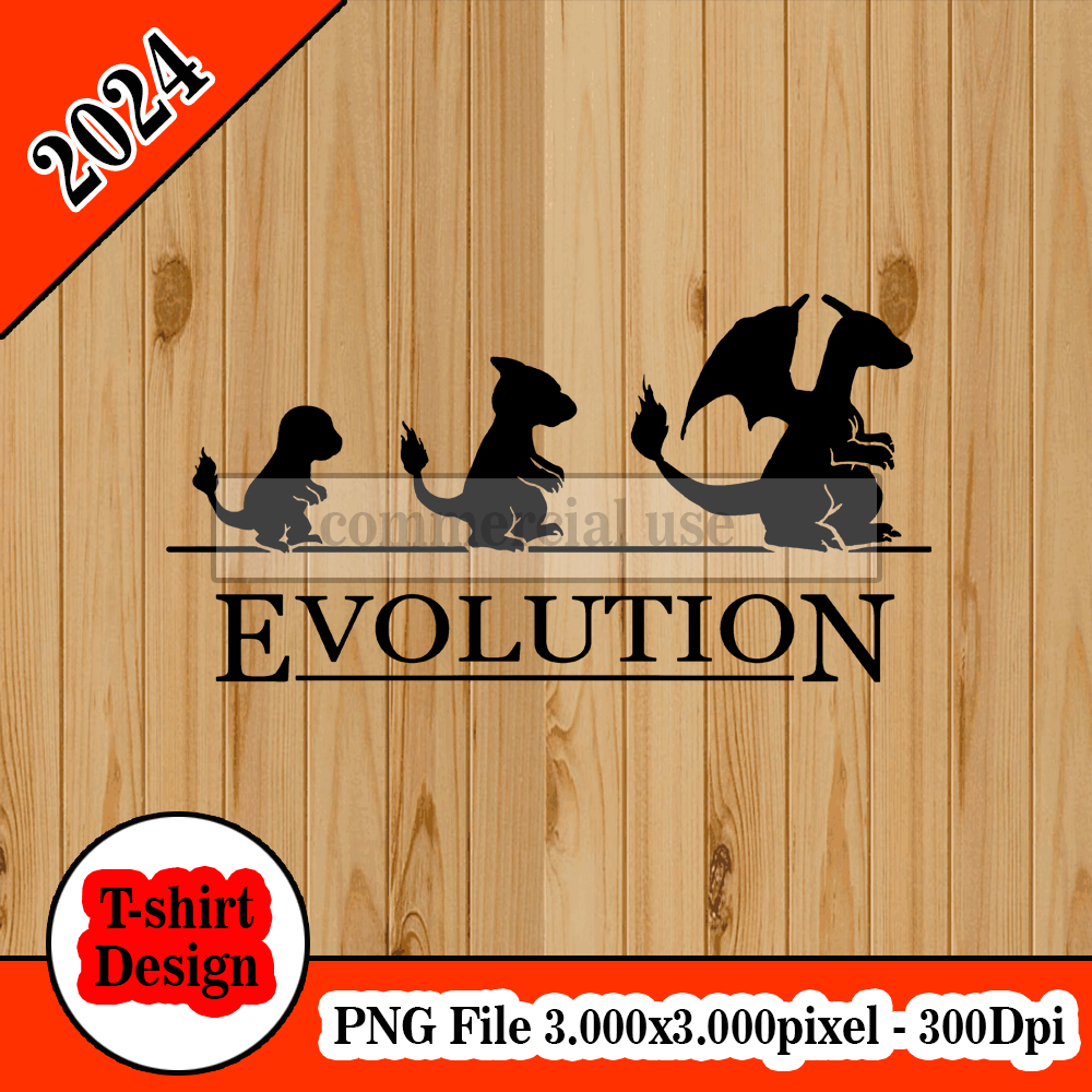 Pokemon Evolution tshirt design PNG higt quality 300dpi digi | Inspire ...