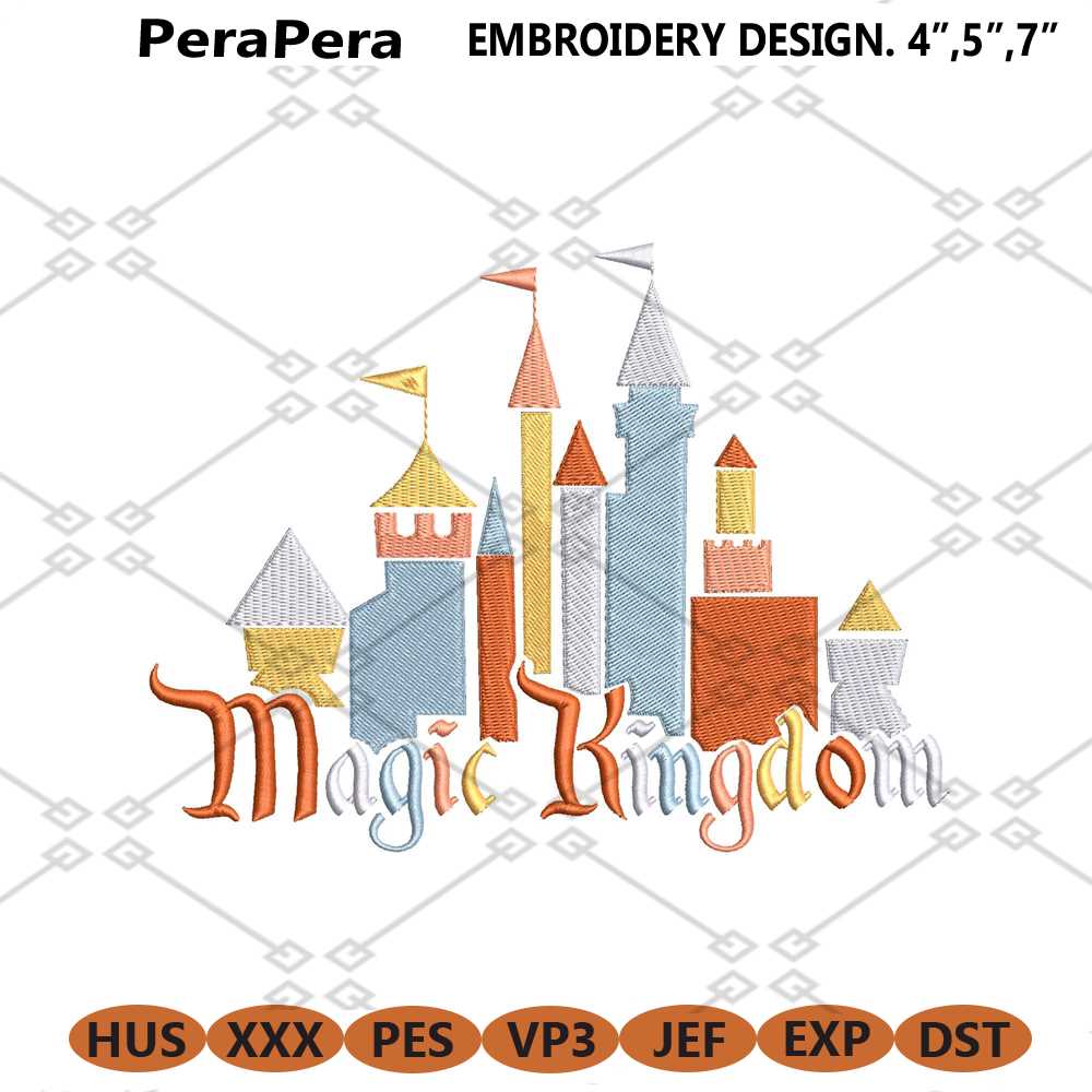 Magic Kingdom Inspired Machine Embroidery Design 1 | Inspire Uplift