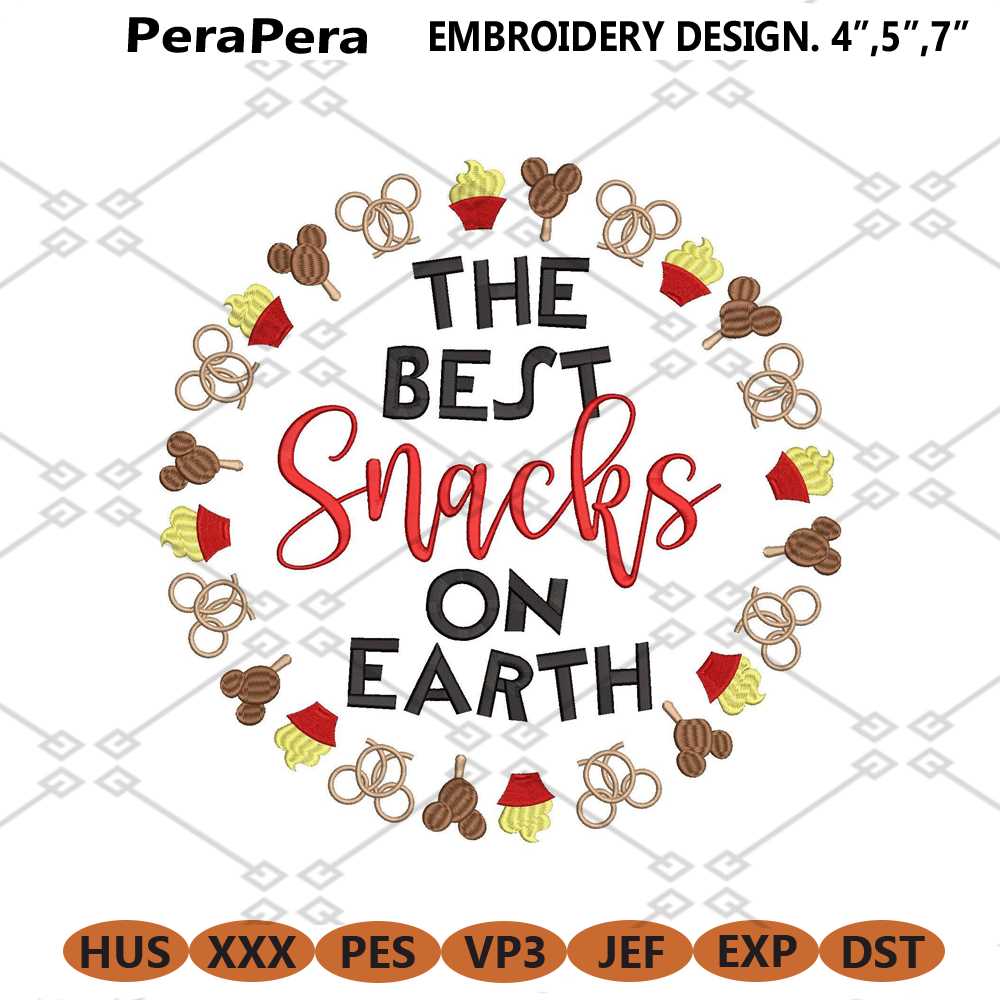 Magic Kingdom Snacks Inspired Machine Embroidery Design The | Inspire ...