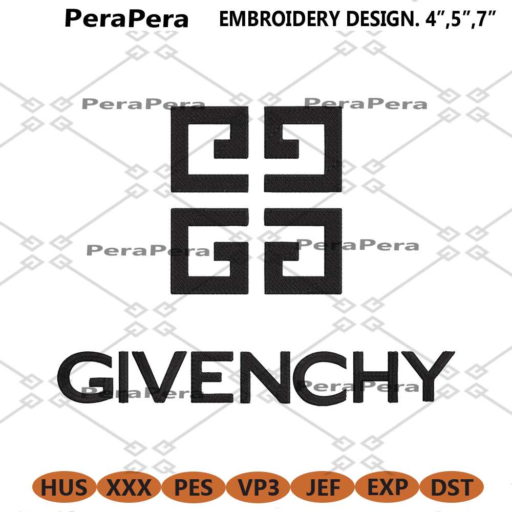 Givenchy Brand Name Symbol Logo Embroidery Design Download - Inspire Uplift