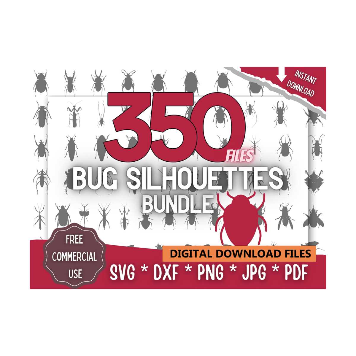 Bug Silhouettes SVG Bundle For Cricut, CNC, Laser, etc Creat | Inspire ...
