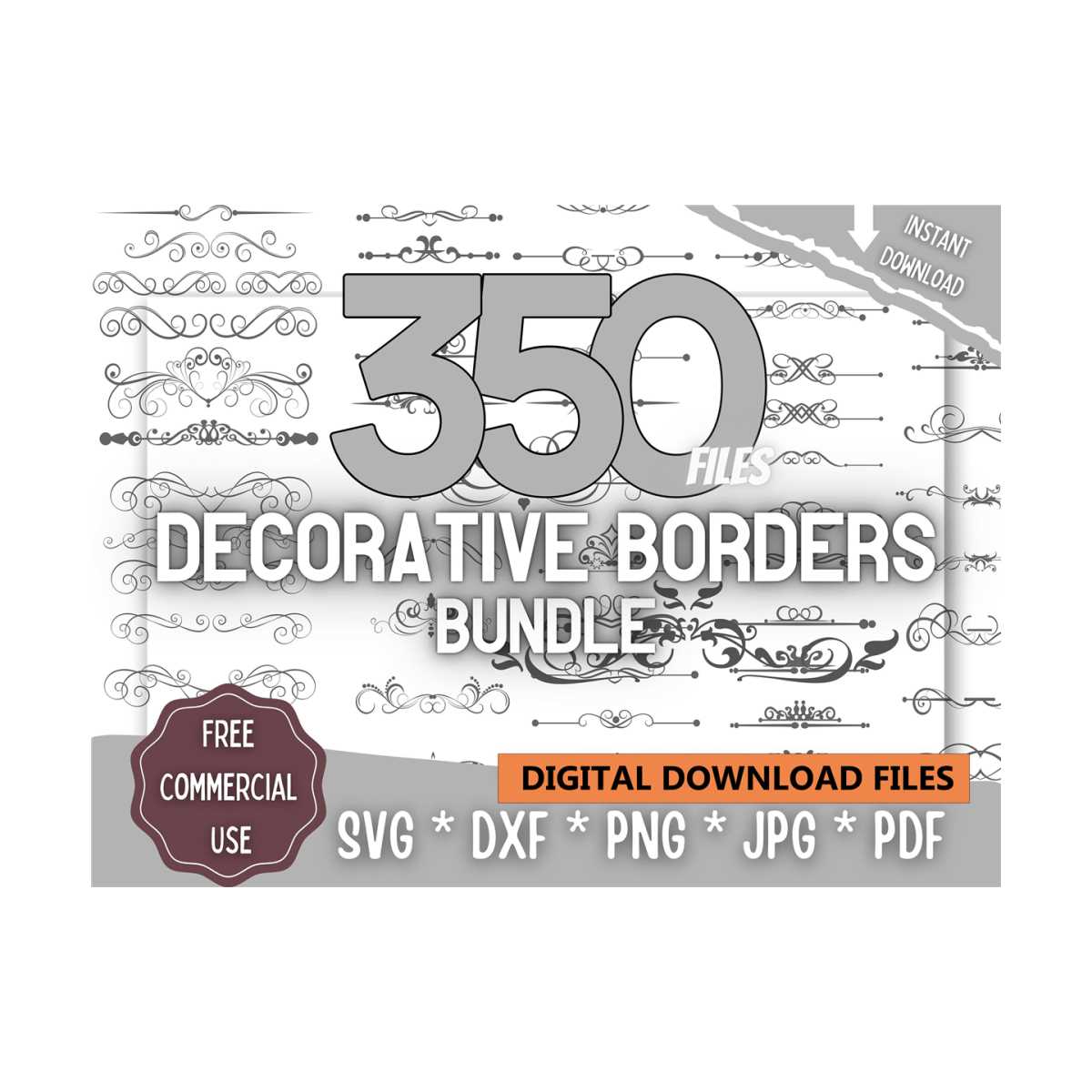 Decorative Borders SVG Bundle For Cricut, CNC, Laser, etc Cr | Inspire ...