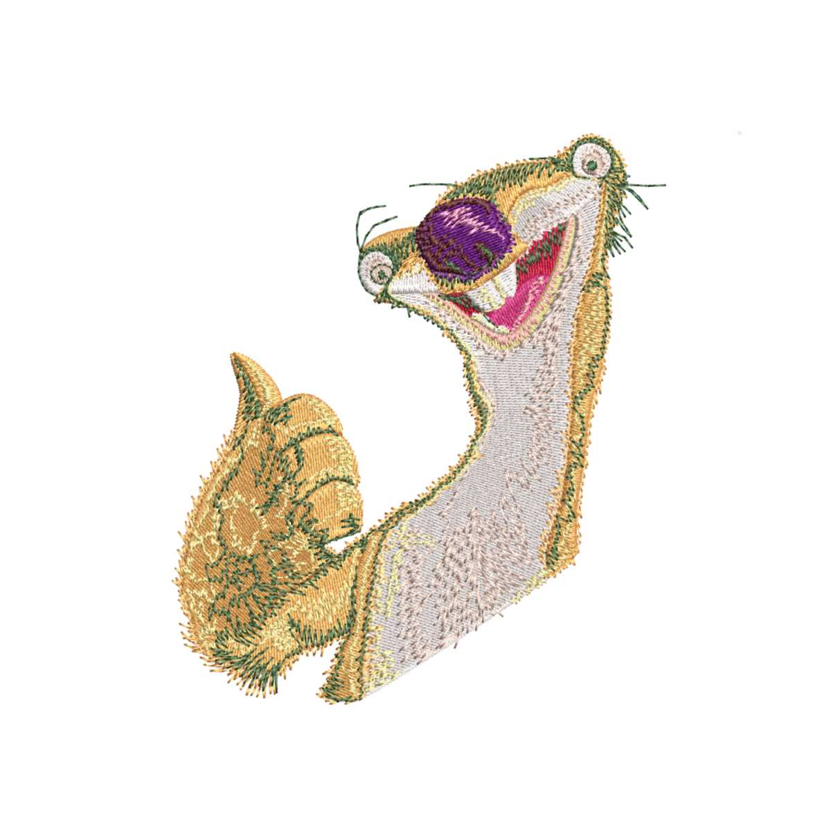 Ice Age Sid Say Ok Embroidery png | Inspire Uplift