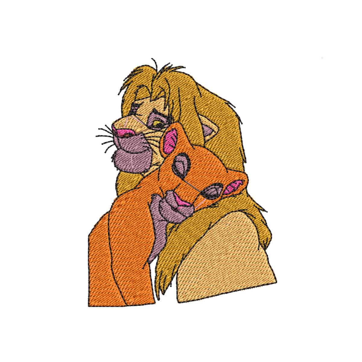 The Lion King Simba Nala Embroidery Design | Inspire Uplift
