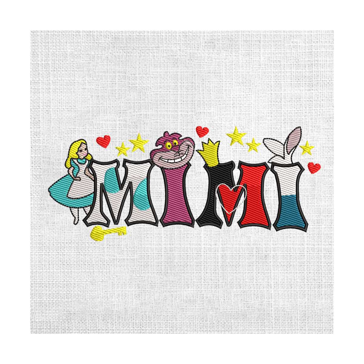 Mimi Cartoon Alice In Wonderland Mother Day Embroidery - Inspire Uplift