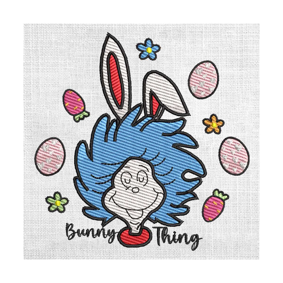 Bunny Thing Dr Seuss Easter Day Eggs Embroidery | Inspire Uplift