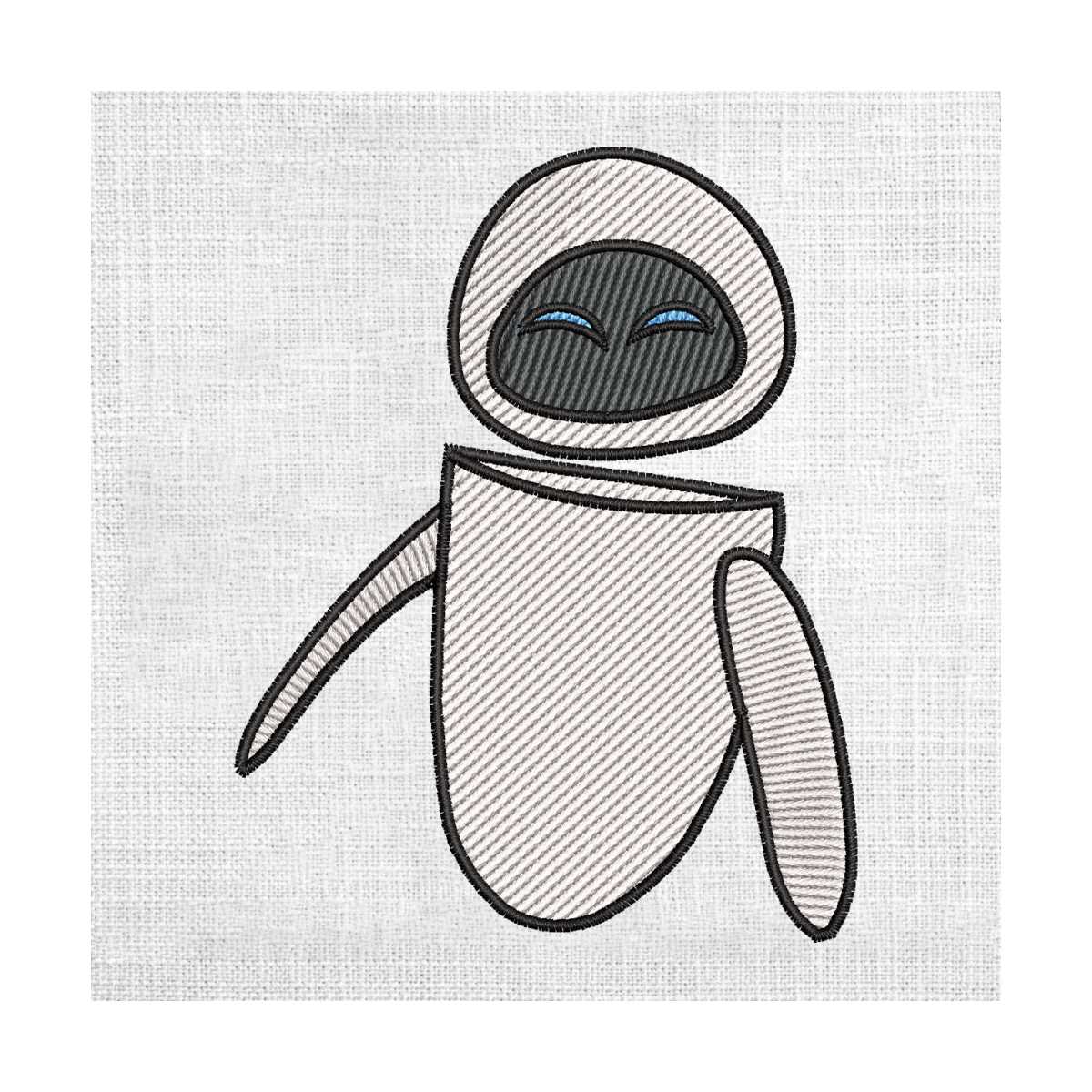 Pixar Robot EVE Cute Valentine Couple Embroidery | Inspire Uplift