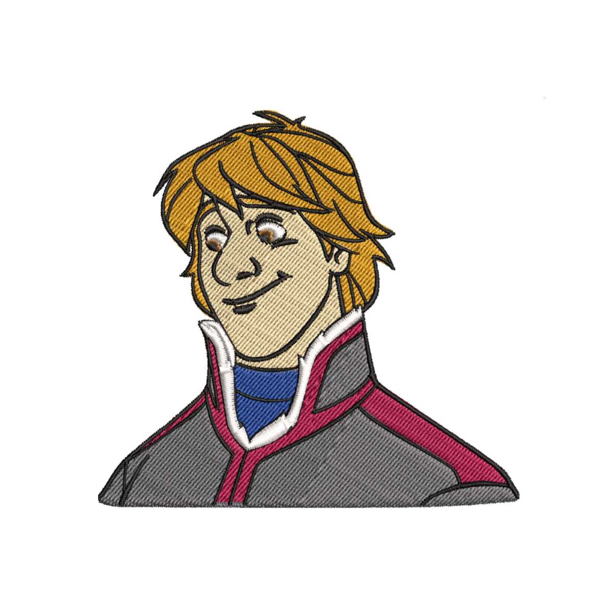 Smiling Frozen Kristoff Embroidery Png | Inspire Uplift