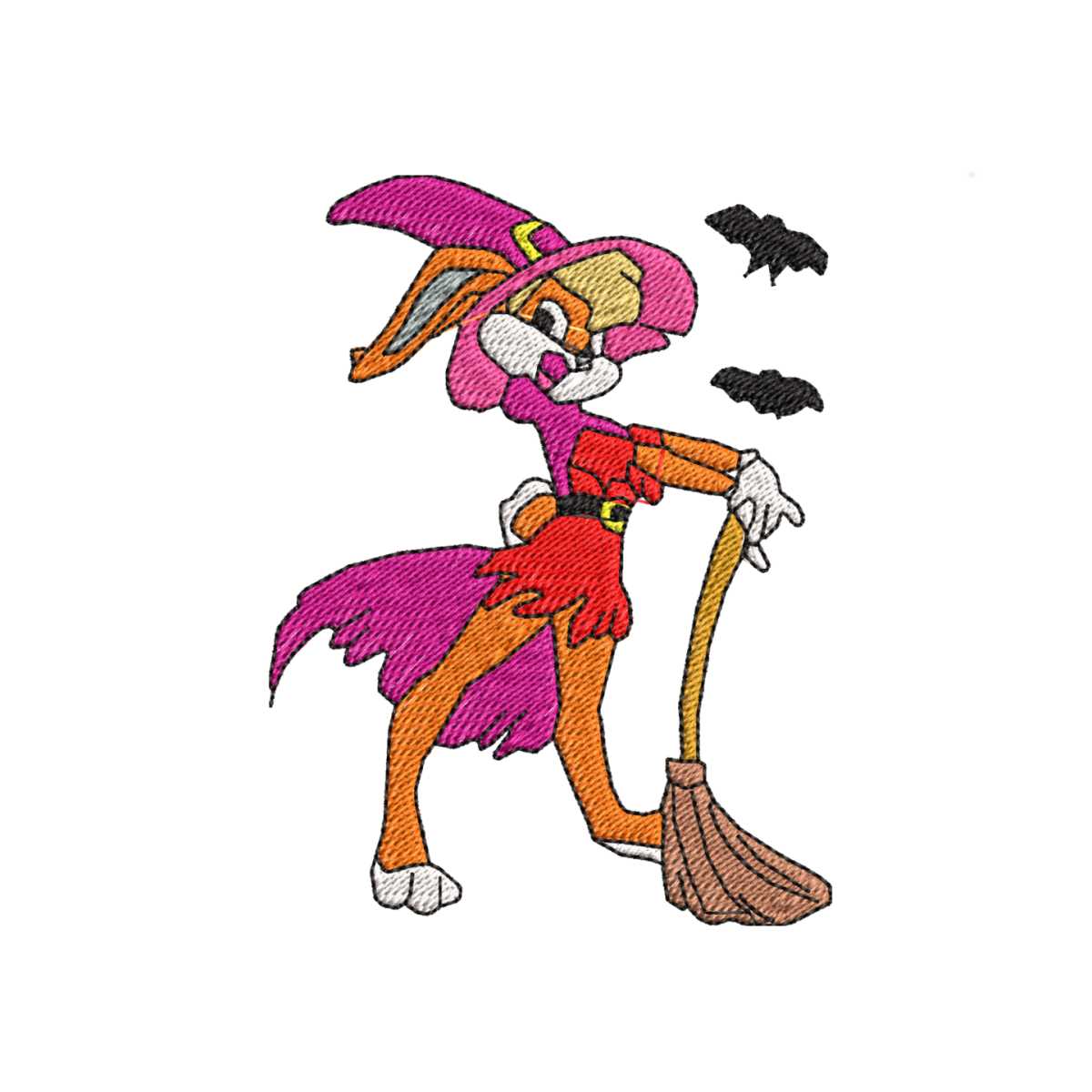 Halloween Witch Lola Bunny Embroidery | Inspire Uplift
