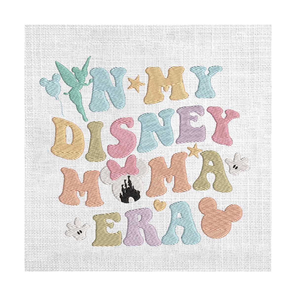 In My Disney Mama Era Disney Magic Kingdom Embroidery | Inspire Uplift