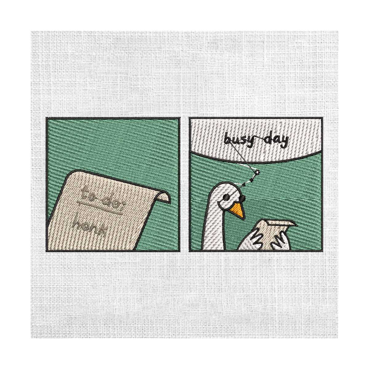 To Do Honk Busy Day Silly Goose Embroidery Design - Inspire Uplift