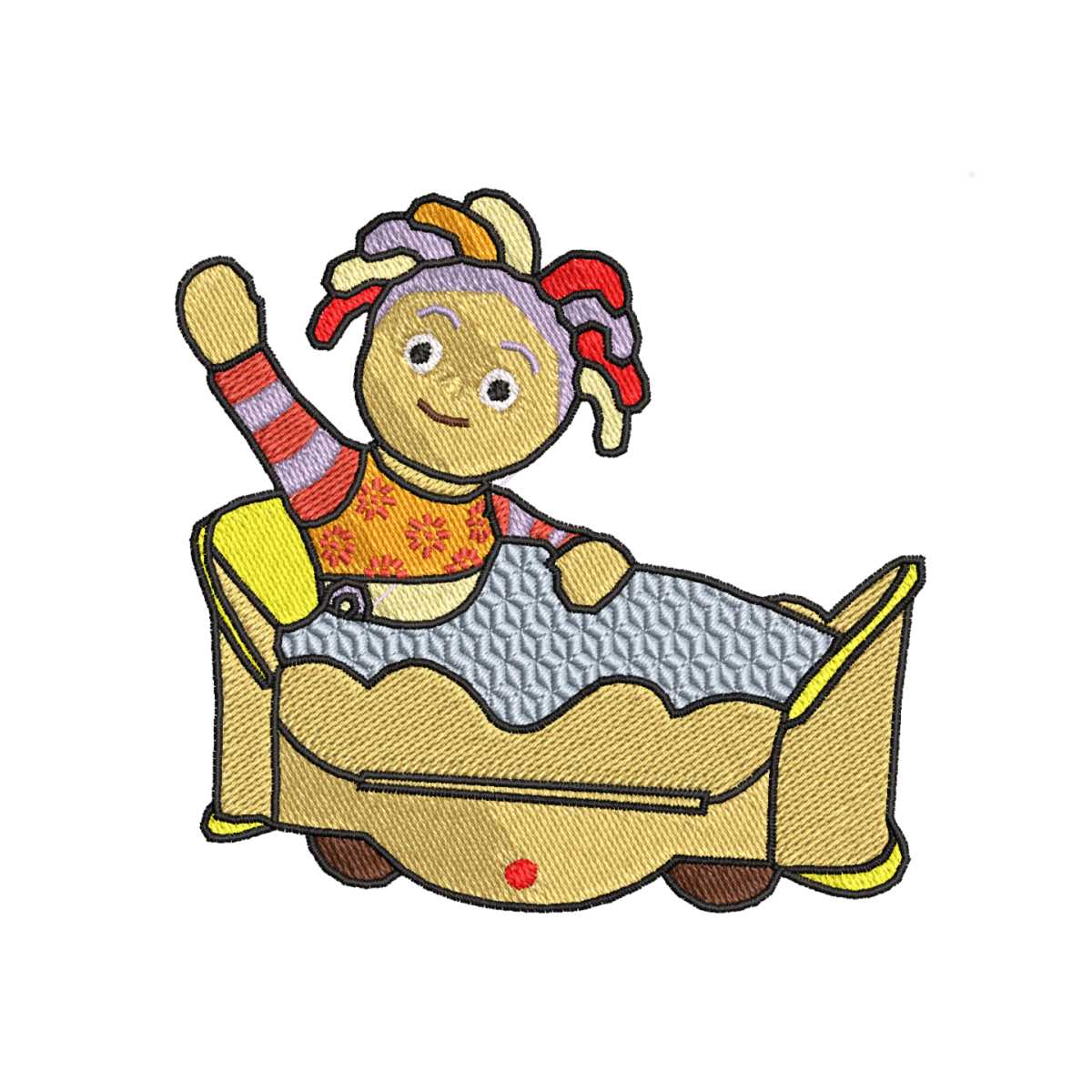 In The Night Garden Upsy Daisy Bed Embroidery png | Inspire Uplift