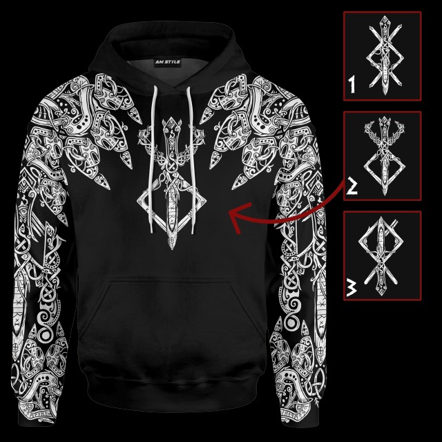Viking Fenrir God Of War hoodie, All Over Print Hoodie Zip H | Inspire ...