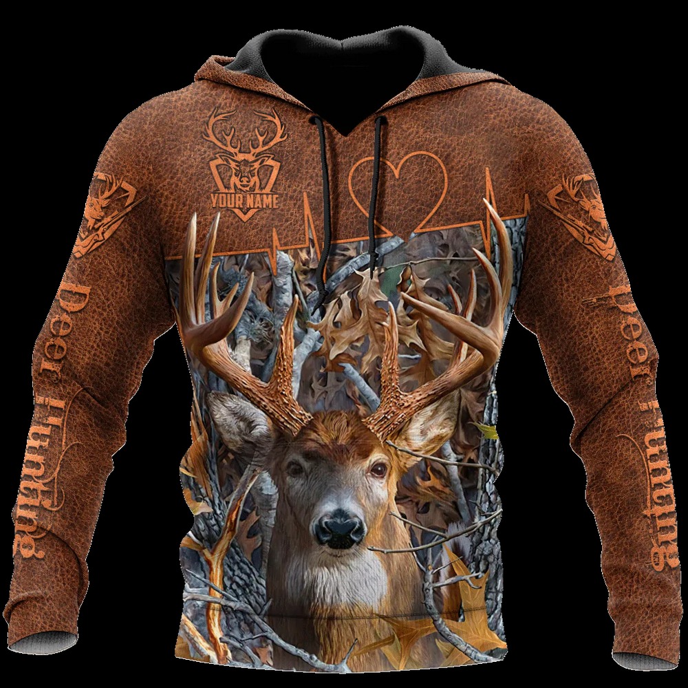 Custom Deer Hunting Hoodie With Name, All Over Print Hoodie | Inspire ...