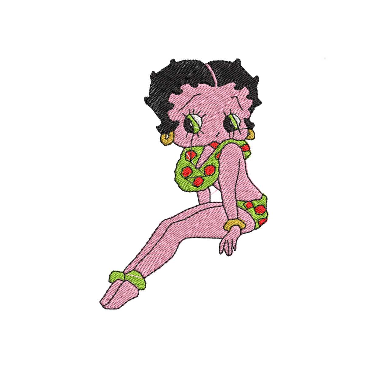 Betty Boop Wearing Swimsuit Embroidery Png | Inspire Uplift