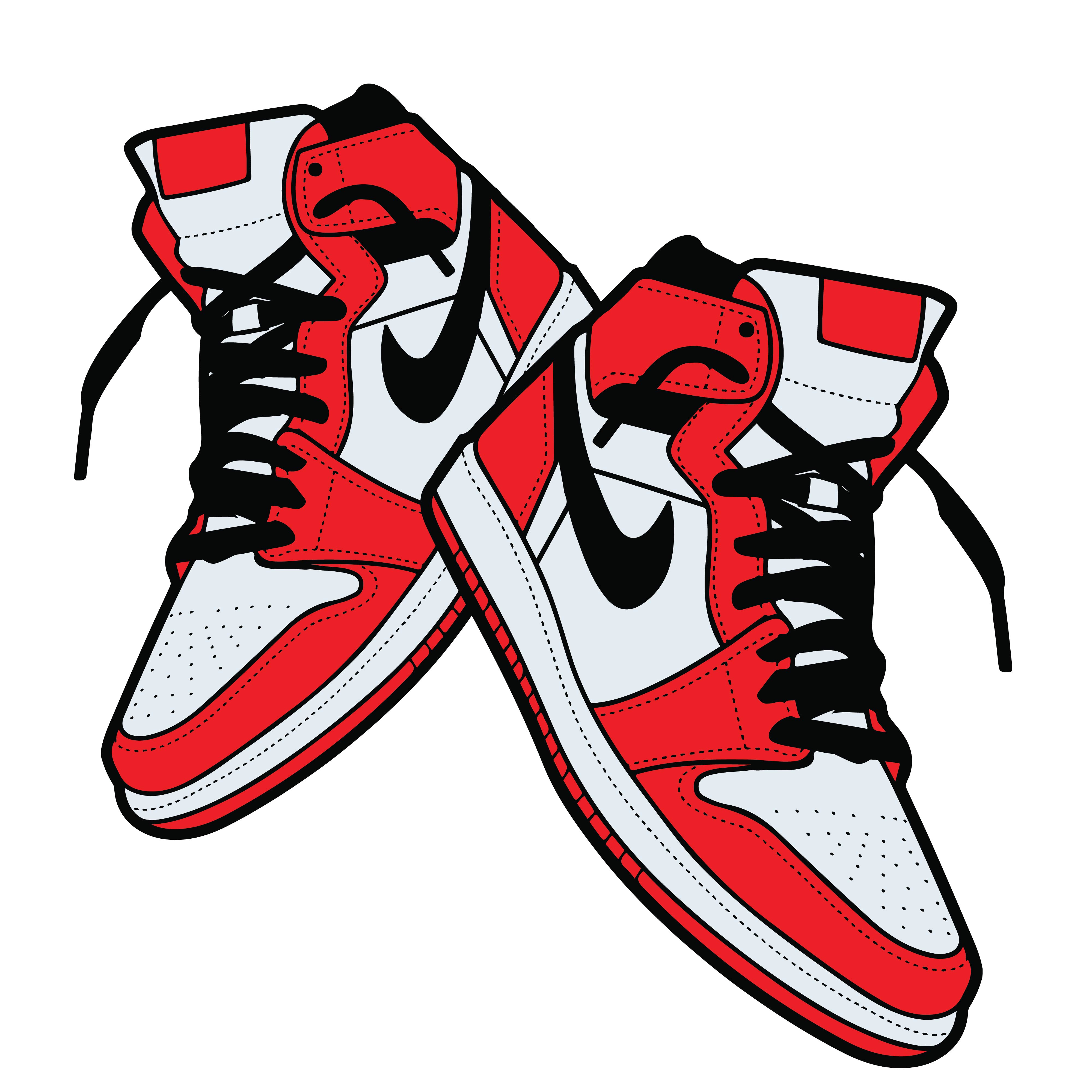 Jordans .png file. Stencil ready to cut. Lineart. SVG - Inspire Uplift