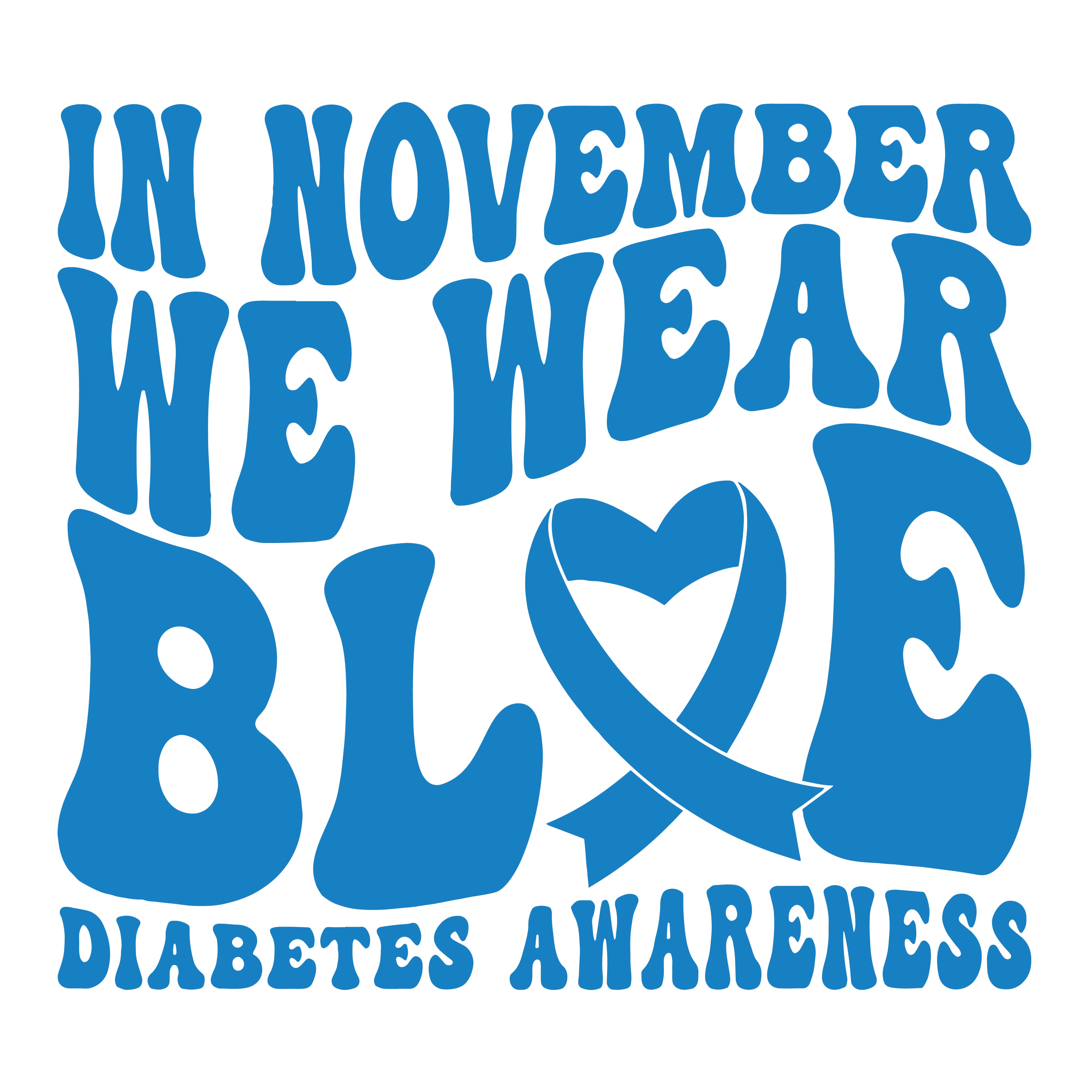 In November We Wear Blue Svg, Diabetes Awareness, We Wear Bl | Inspire ...
