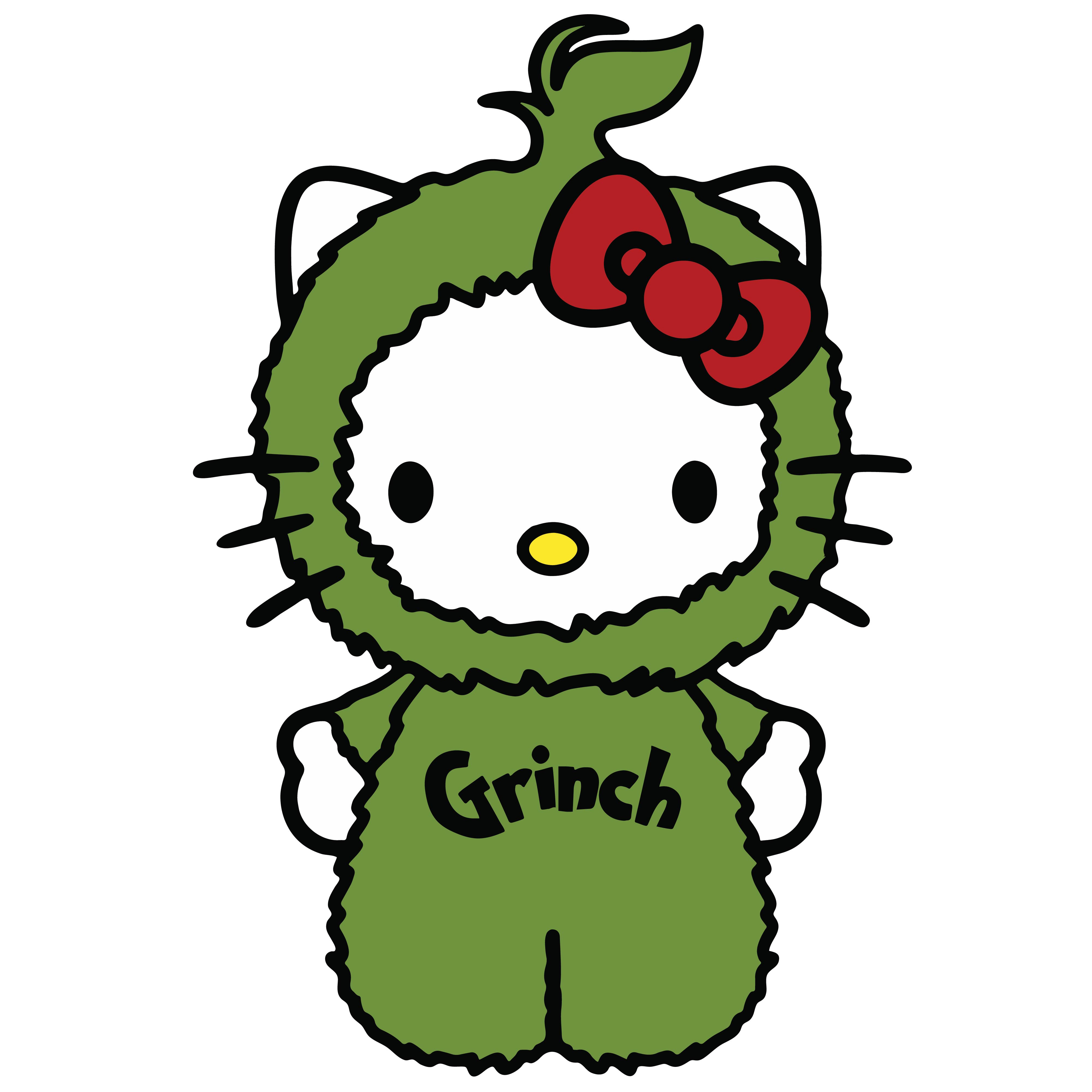 Hello Kitty Grinch SVG, The Grinch SVG, Hello Kitty SVG, Chr - Inspire ...