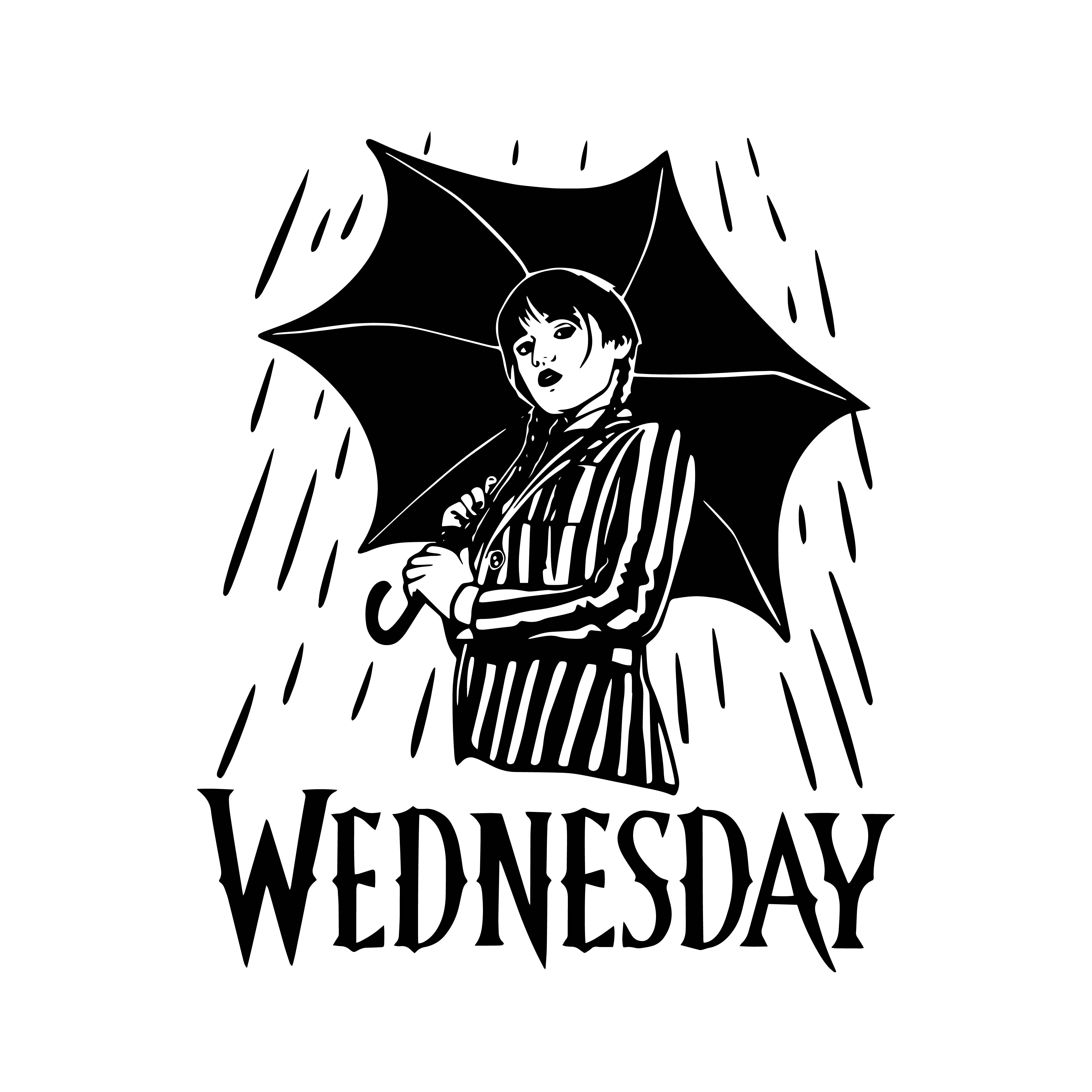 Wednesday Addams svg, Addams Family svg file, Wednesday Silh - Inspire ...
