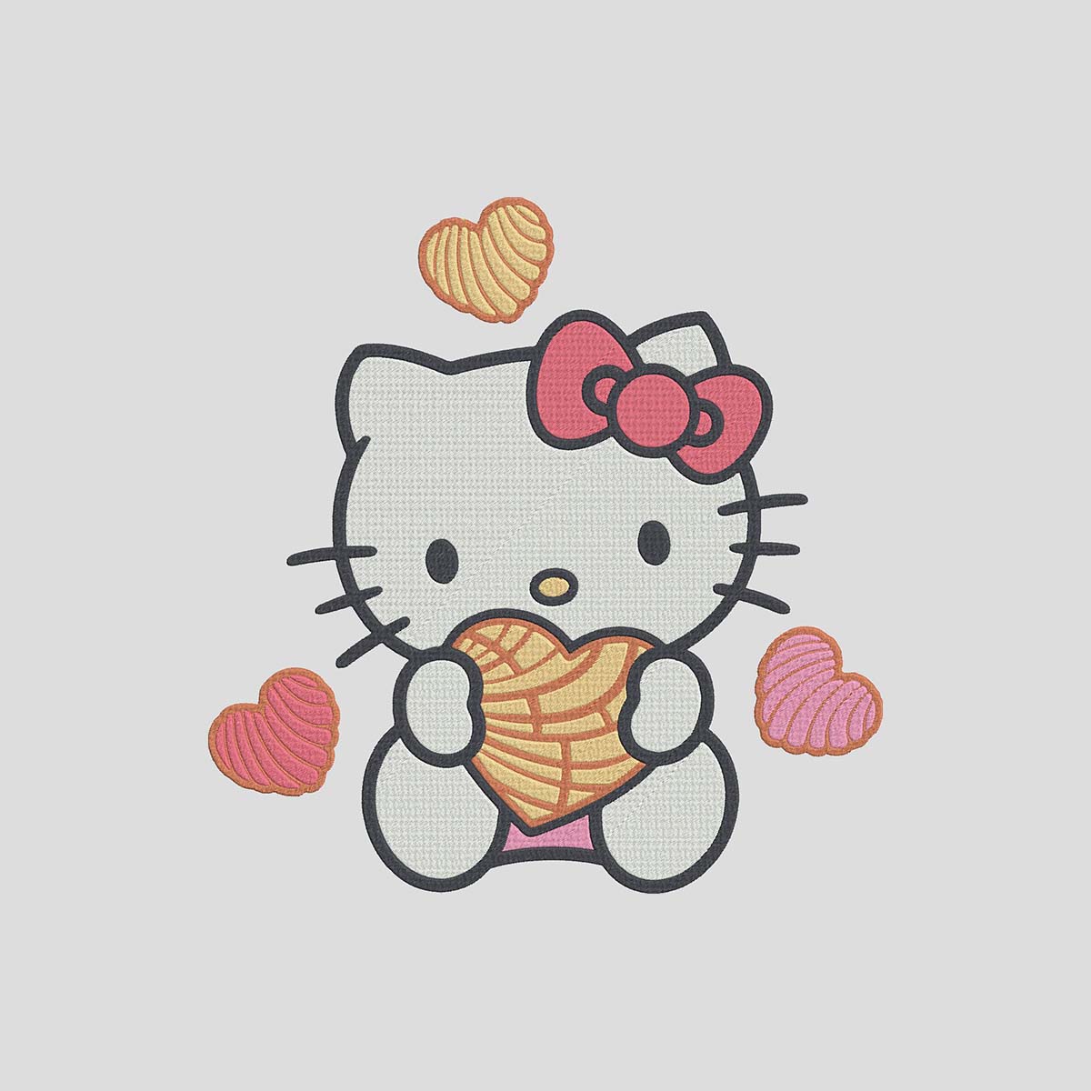 Concha Hello Kitty Embroidery Design, Hello Kitty cartoon Em | Inspire ...