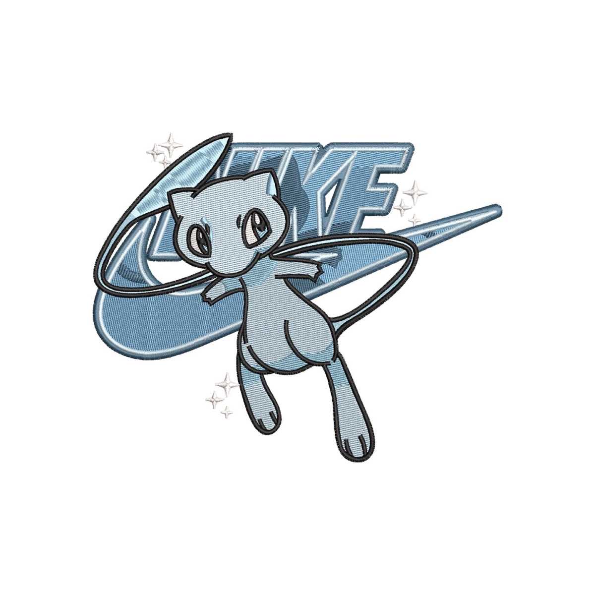 Nike Pokemon Mew Embroidery Design Png | Inspire Uplift