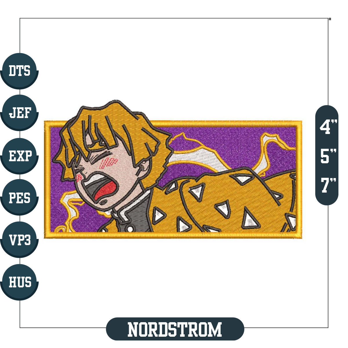 Anime Embroidery Pattern Zenitsu Cry | Inspire Uplift