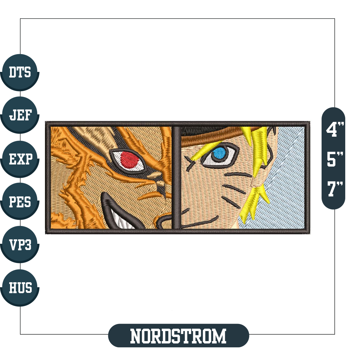 Naruto and fox embroidery design | Inspire Uplift