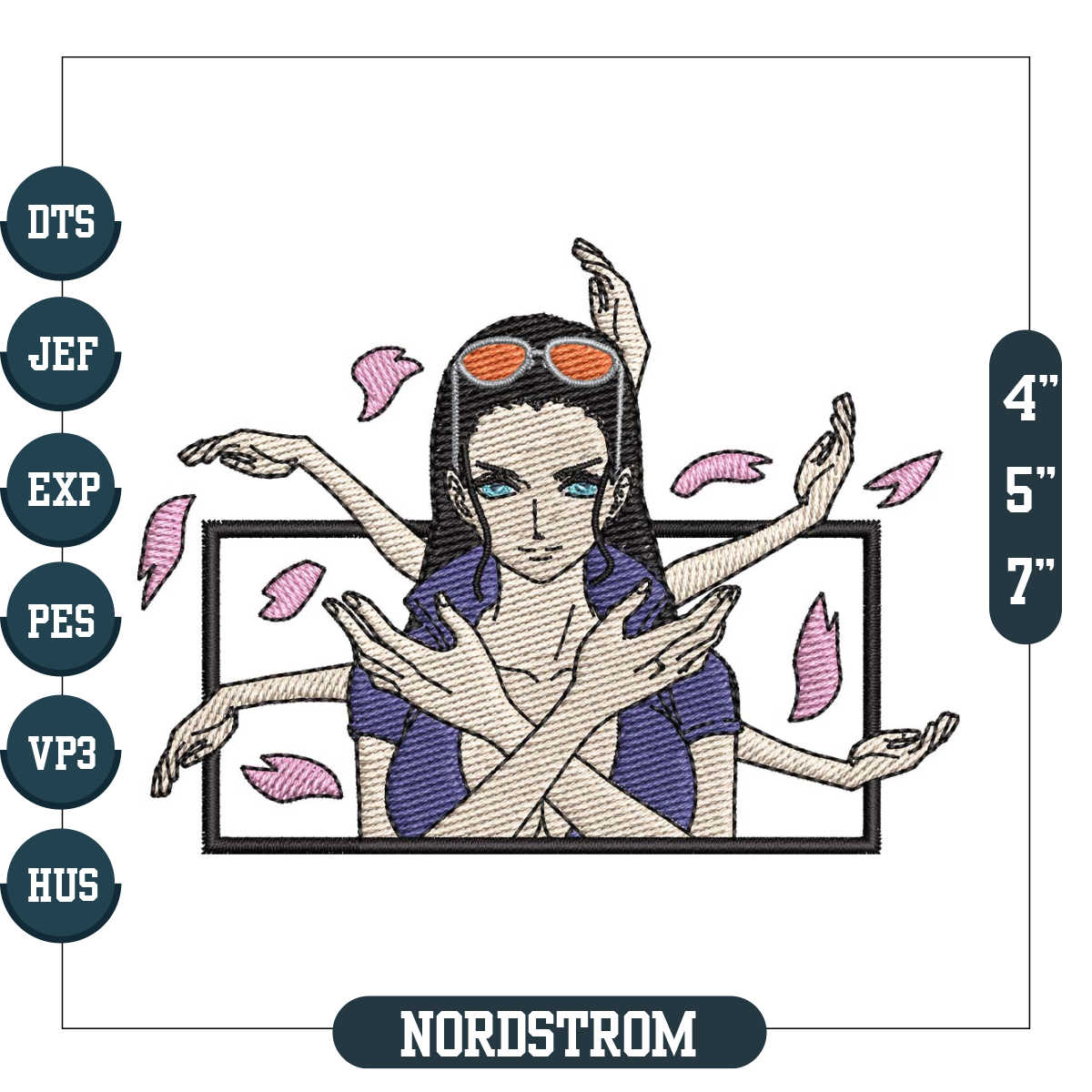 Nico Robin Devil Child Anime Embroidery File - Inspire Uplift