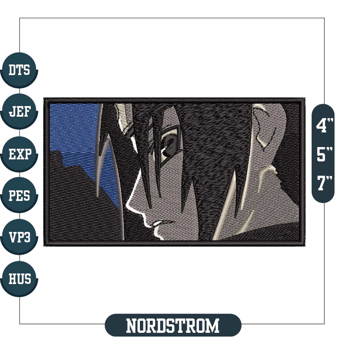 Uchiha Itachi Anime Embroidery Design File, Itachi Embroider | Inspire ...