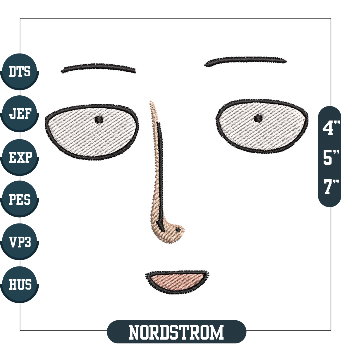 Saitama One Punch Man Face Embroidery File, Saitama Embroide | Inspire ...