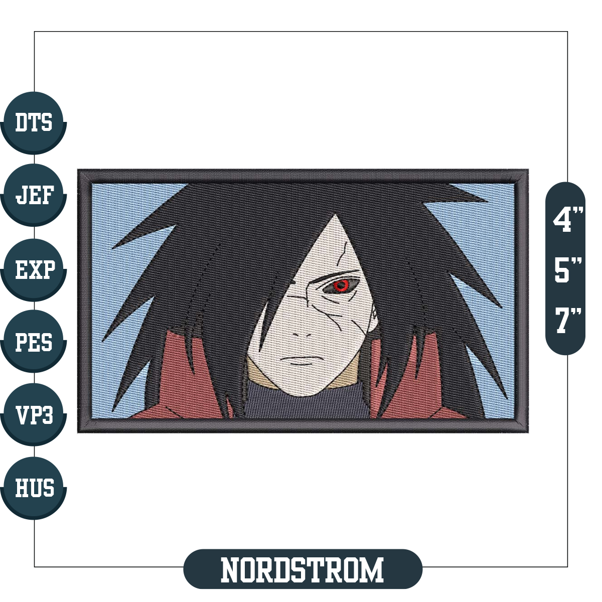 Strong Madara Uchiha Anime Embroidery Design - Inspire Uplift