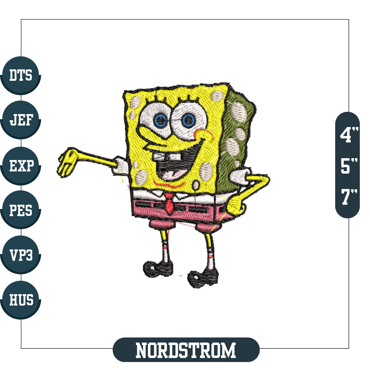 Cartoon SpongeBob SquarePants Embroidery - Inspire Uplift