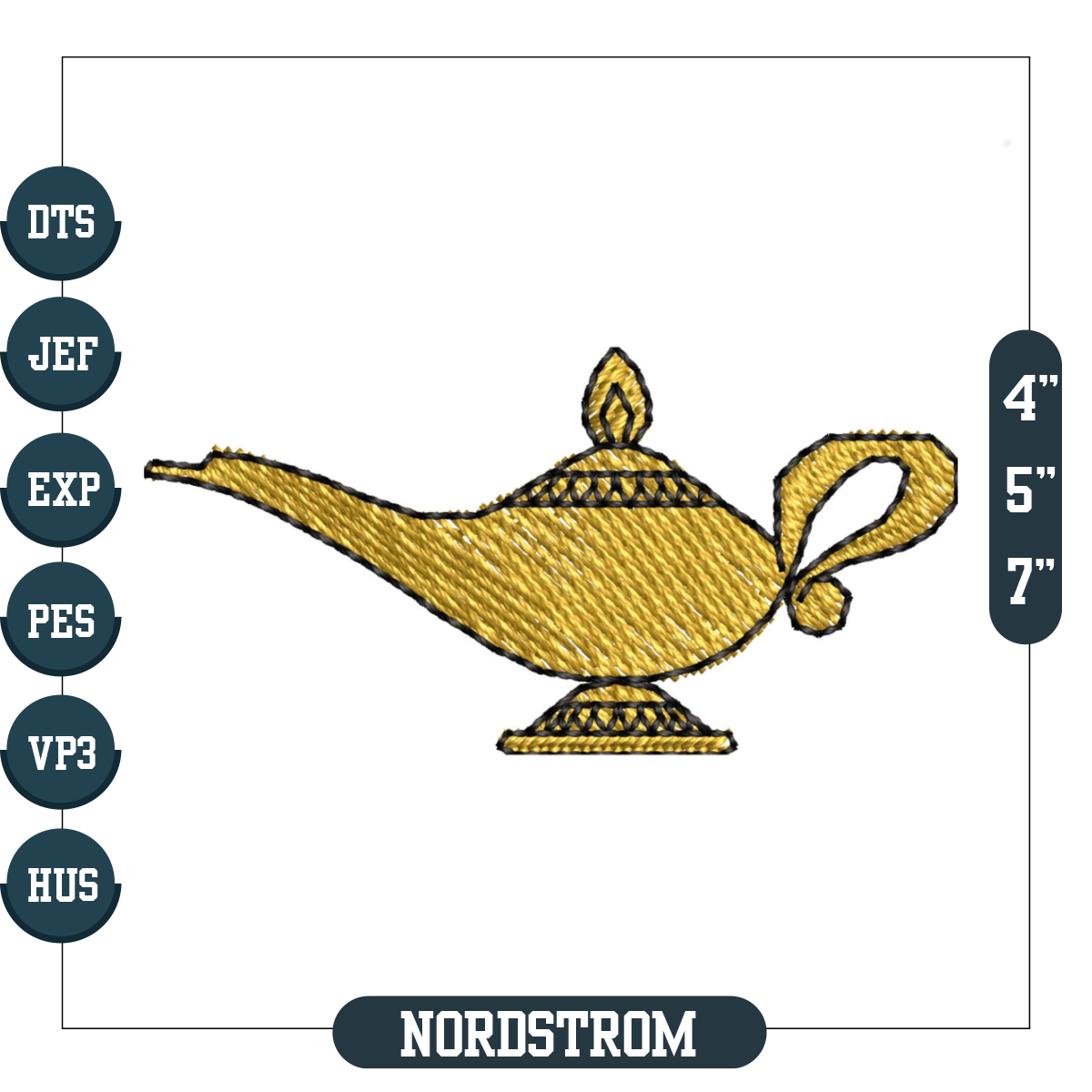 The Magic Oil Lamp Embroidery | Inspire Uplift