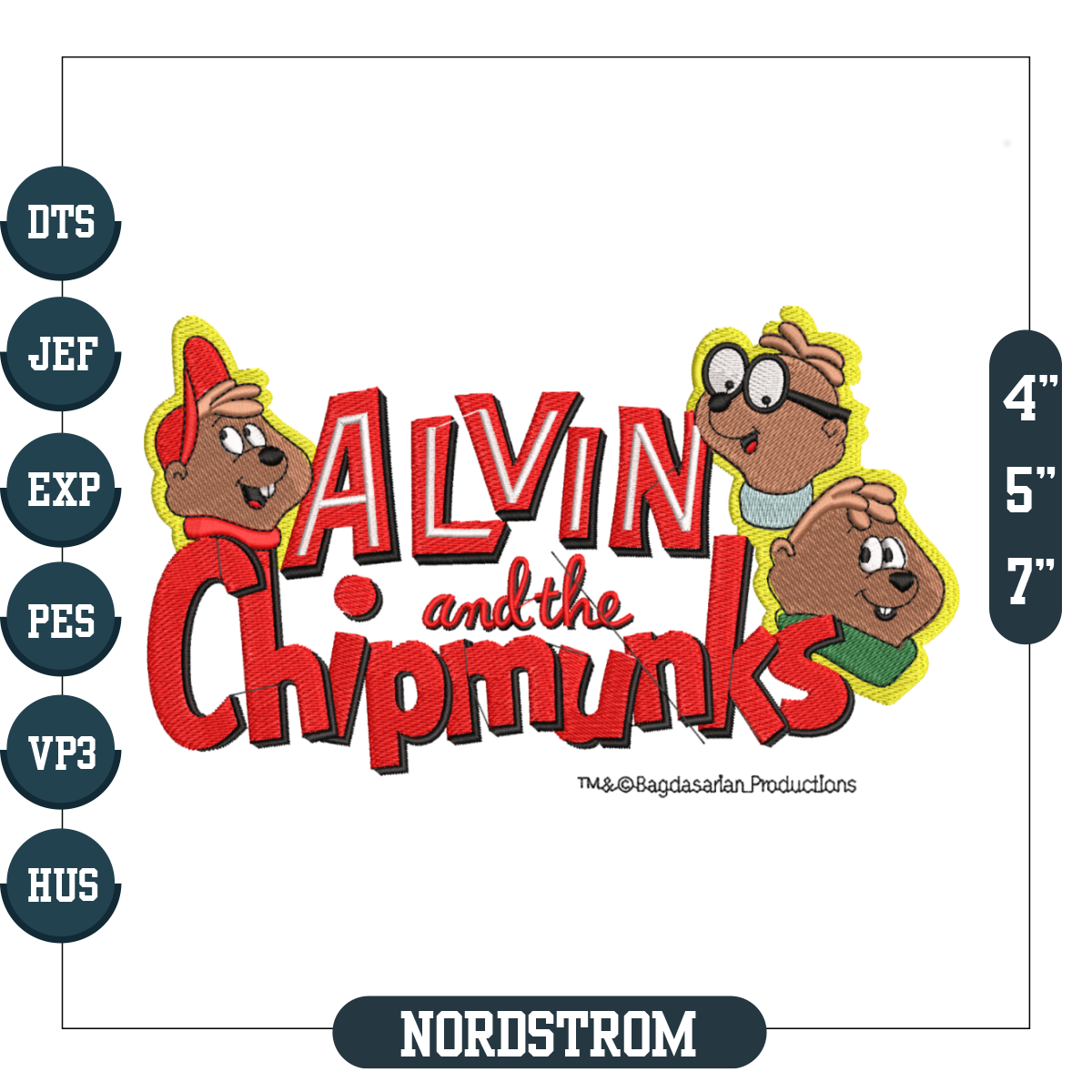 Alvin and The Chipmunks Logo Embroidery | Inspire Uplift