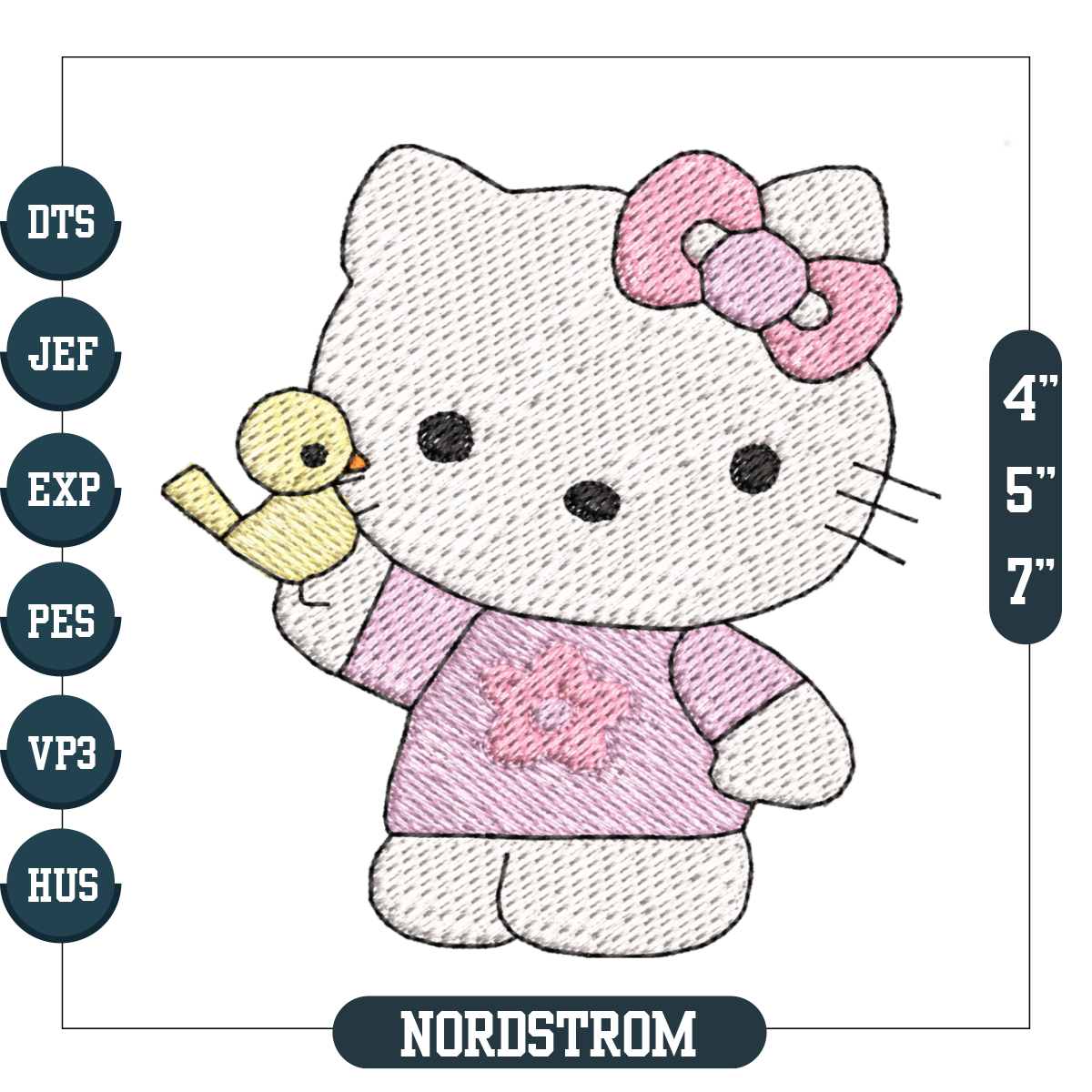 Baby Pink Hello Kitty Embroidery , Embroidery Design | Inspire Uplift