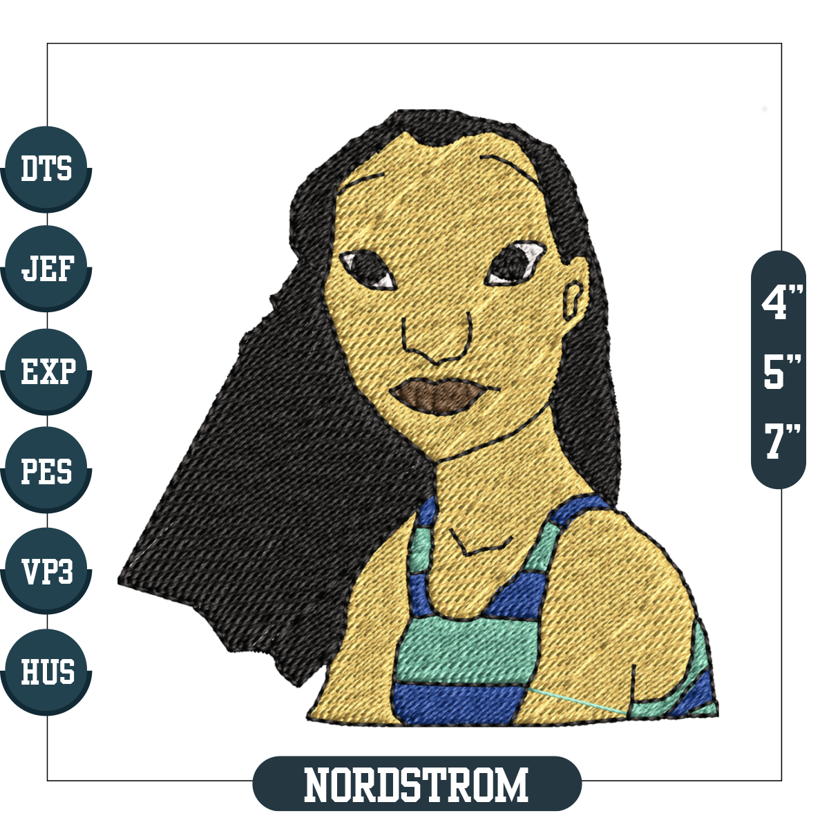 Nani Pelekai Embroidery, Digital Embroidery Design | Inspire Uplift