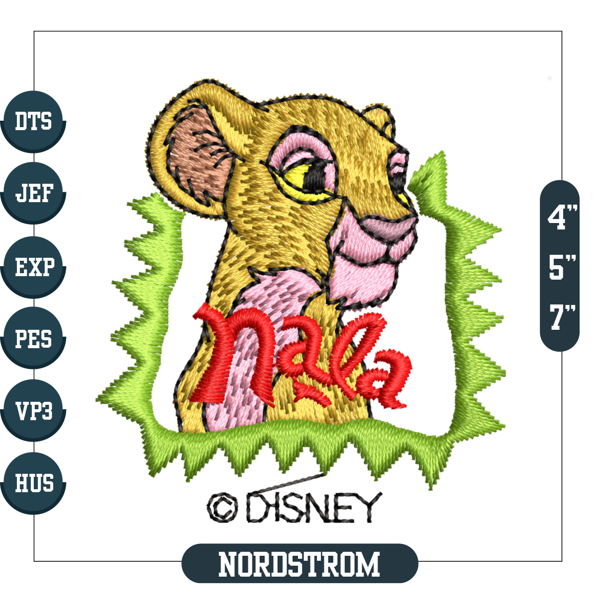 The Lion King Nala Design Embroidery, Embroidery Machine Fil | Inspire ...