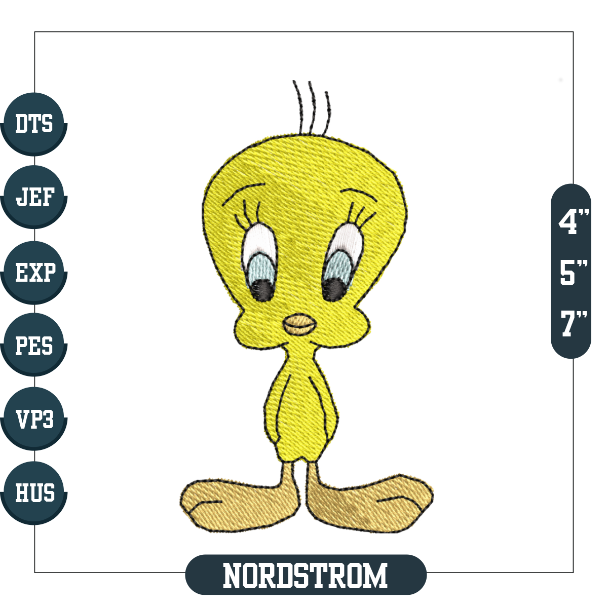 Cartoon Tweety Bird Embroidery, Embroidery Design | Inspire Uplift