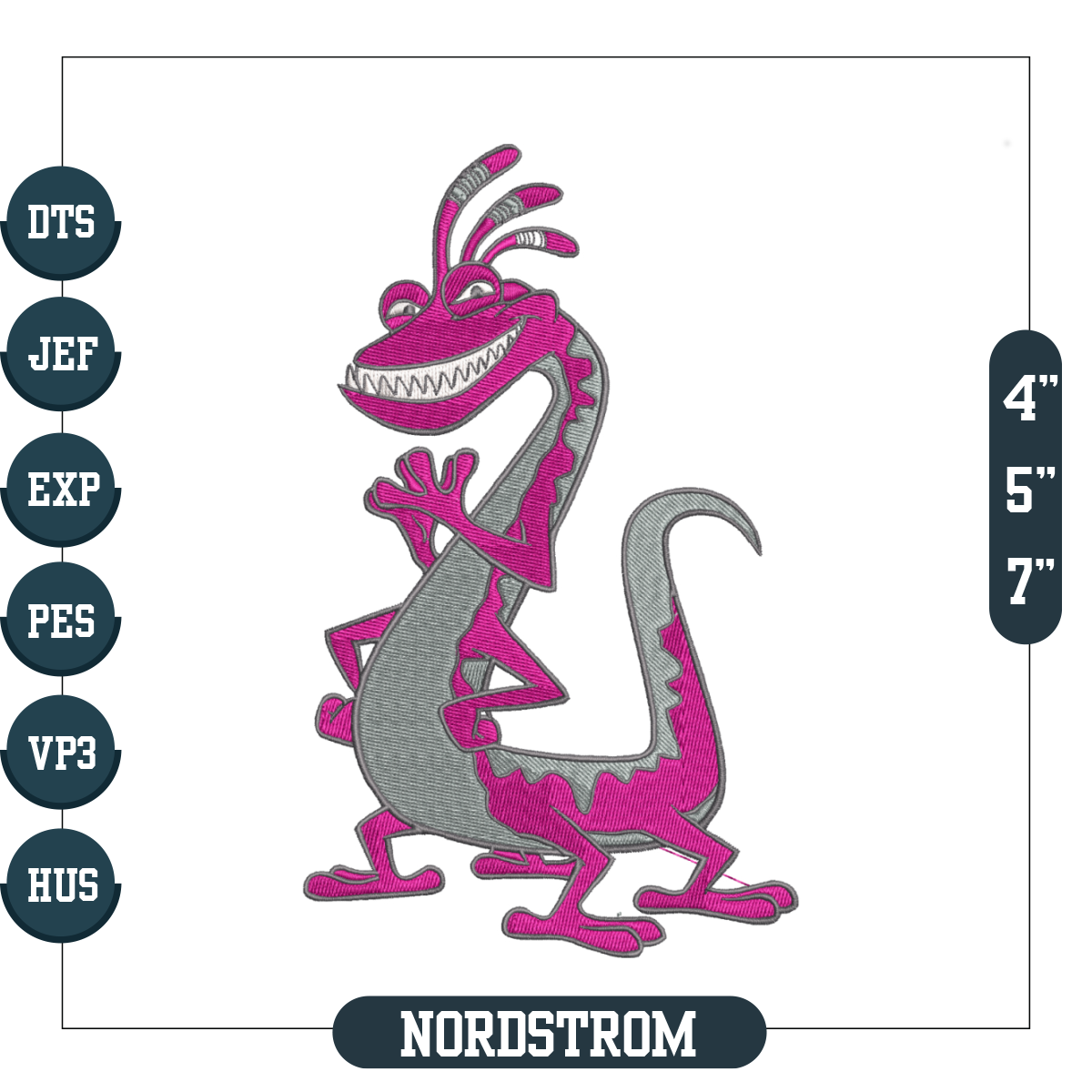 Chameleon Monster Rabdall Boggs Embroidery, Digital Embroide | Inspire ...